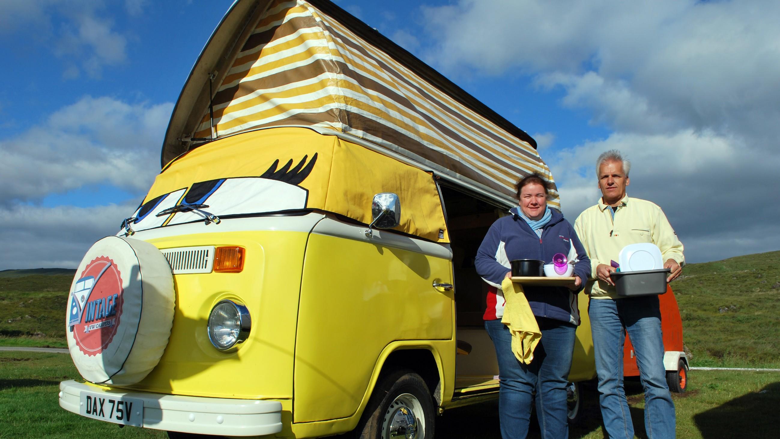 Einmal Camping, immer Camping: Die Neu-Camper wollen Loch Ness besuchen