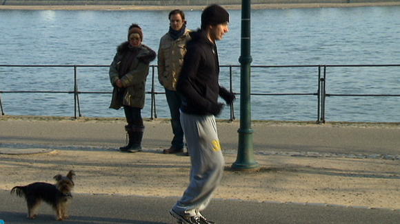 Mops Vito hält nichts vom Training