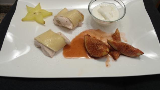 Das perfekte Dinner Rezepte - Cognac Feigenmus im Crêpes Mantel