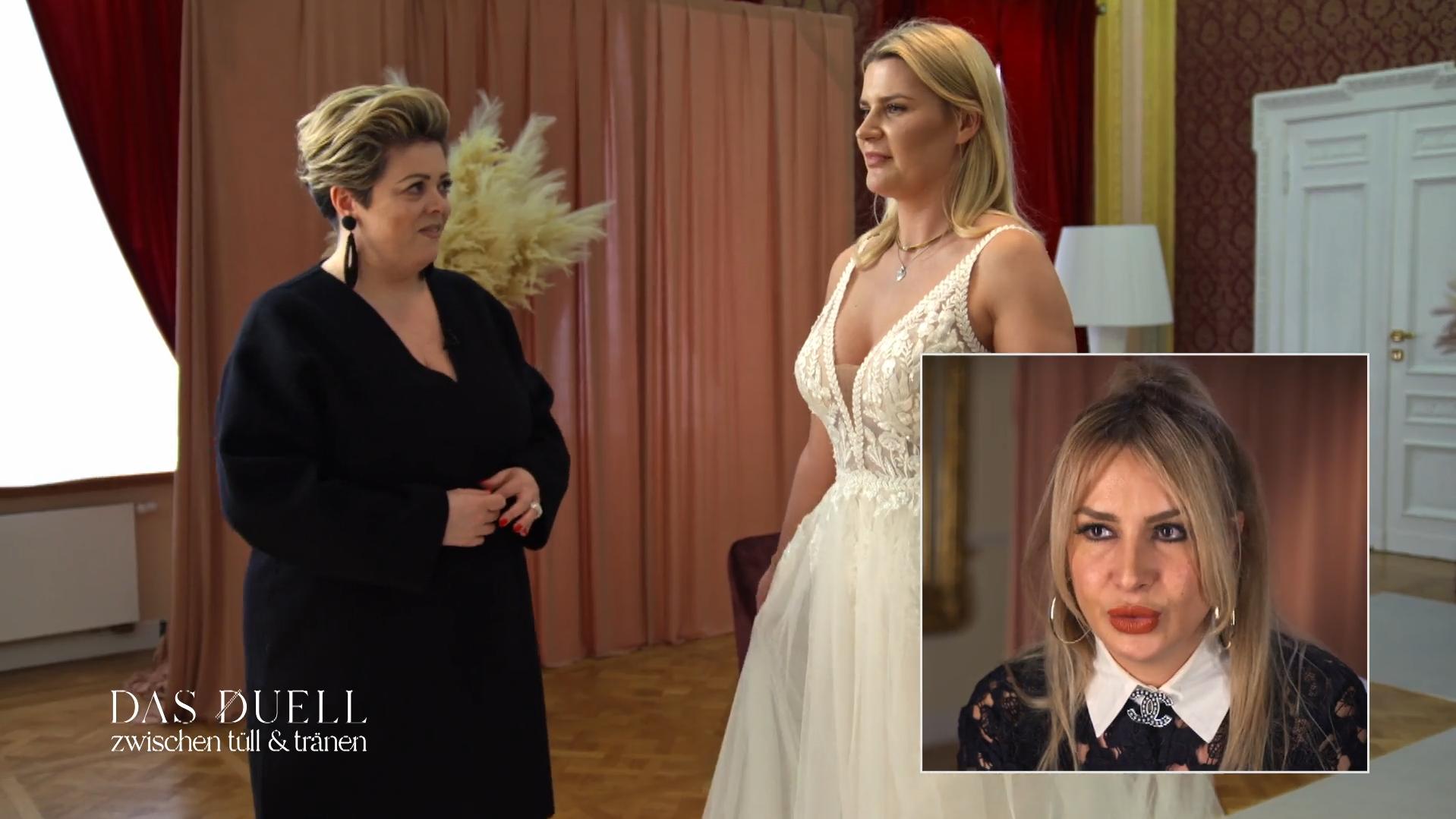 Ist es der Druck? Vanessa Huber empfiehlt ein wenig vorteilhaftes Kleid